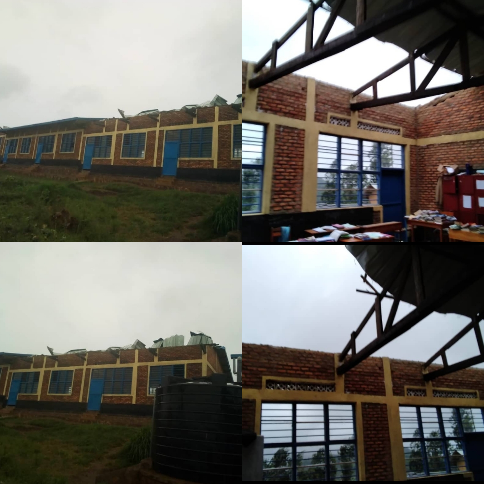 Gicumbi: Imvura ivanze n'umuyaga yasenye ibyumba by'amashuri - Igicumbi ...